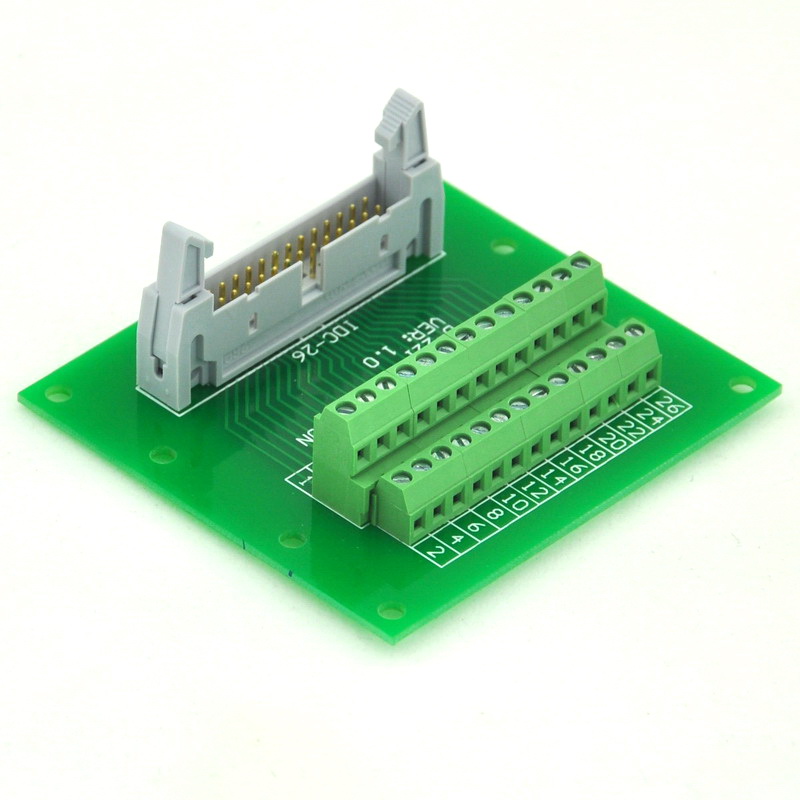 Electronics Salon Idc26 2x13 Pins 0 1 Male Header Breakout Board Terminal Block Connector