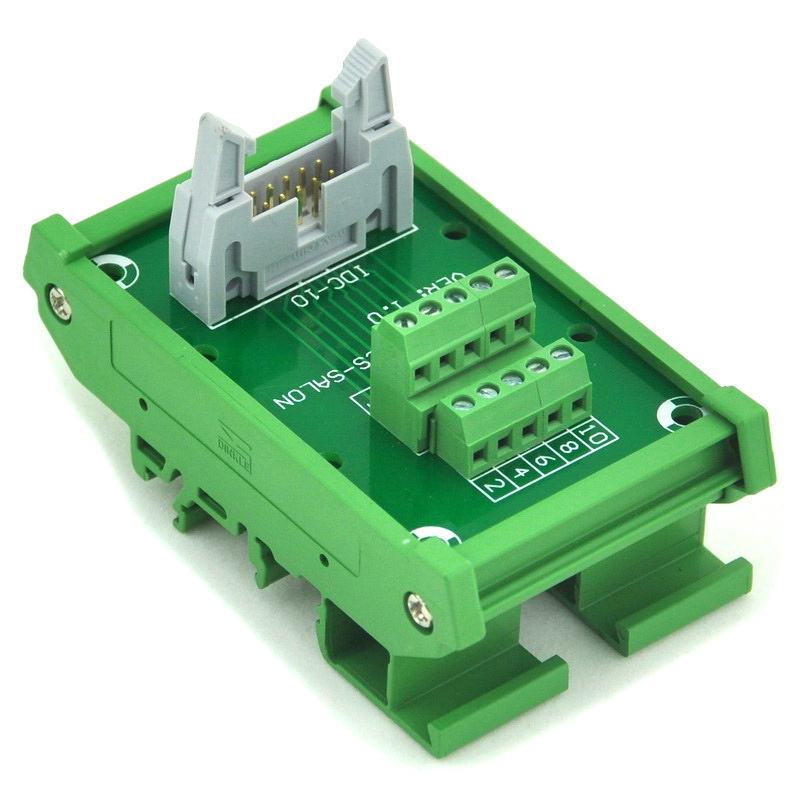 ELECTRONICS-SALON IDC-10 DIN Rail Mounted Interface Module, Breakout ...