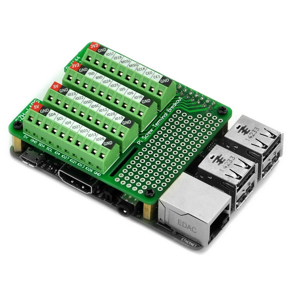 CZH-LABS Pi Screw Terminal Block Breakout Module, for Raspberry Pi. CZH ...