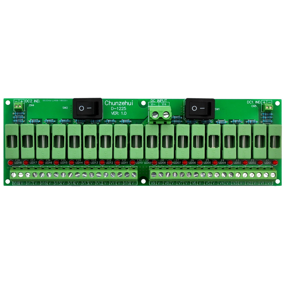 Chunzehui 18 Channels 12V/24V 20A Power Distribution Fuse Module, For ...
