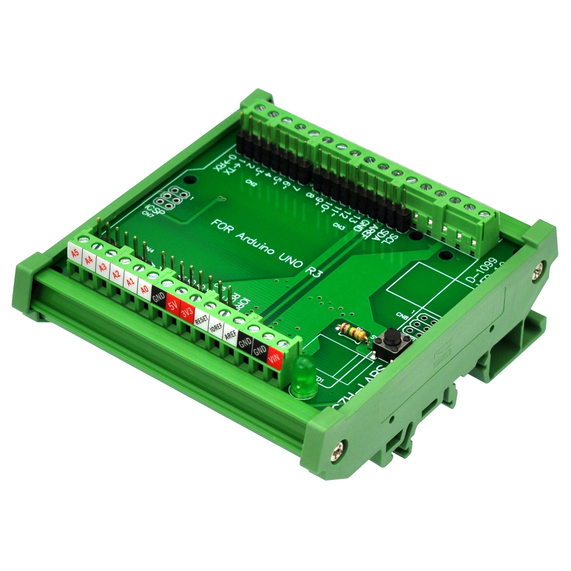 CZH-LABS DIN Rail Mount Screw Terminal Block Adapter Module, For ...