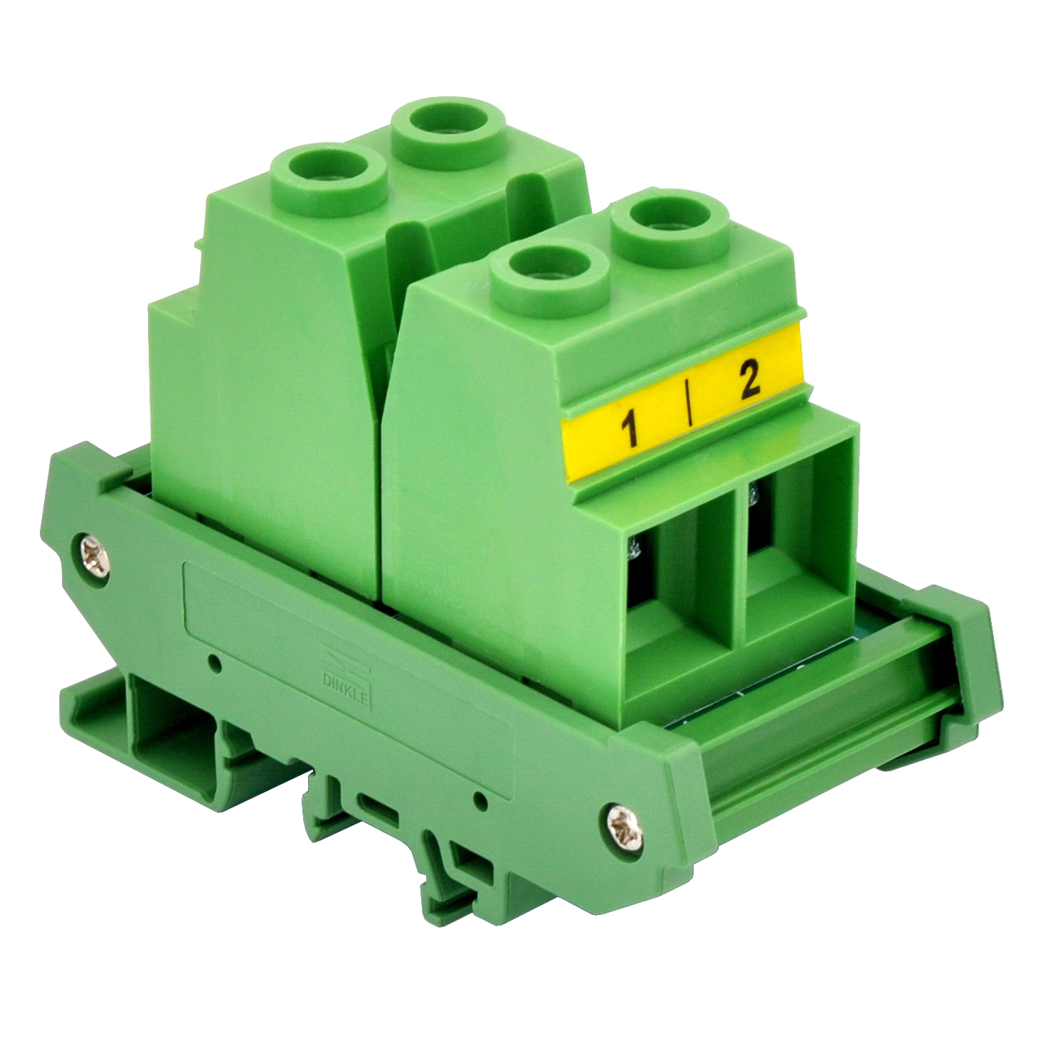 DIN Rail Mount 90Amp 600V 2 Position Screw Terminal Block Distribution ...