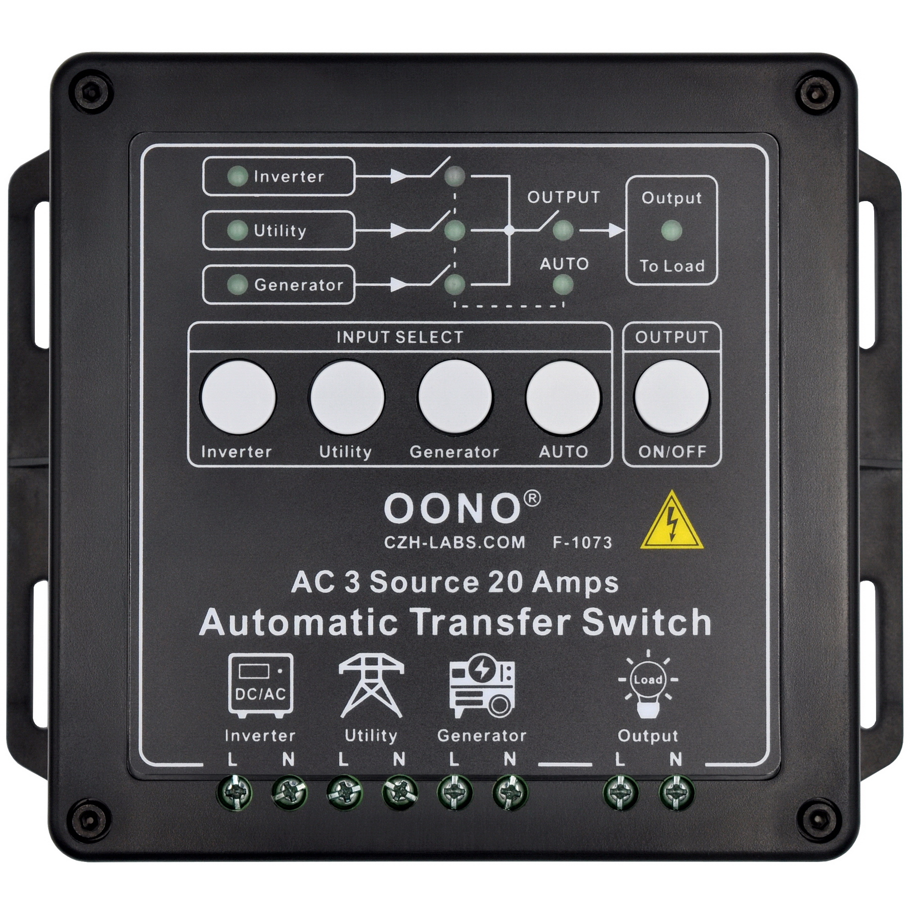 Manual and Automatic Transfer Switch, 3 Input 1 Output, AC120V 20A, ATS Auto Transfer Switch ...