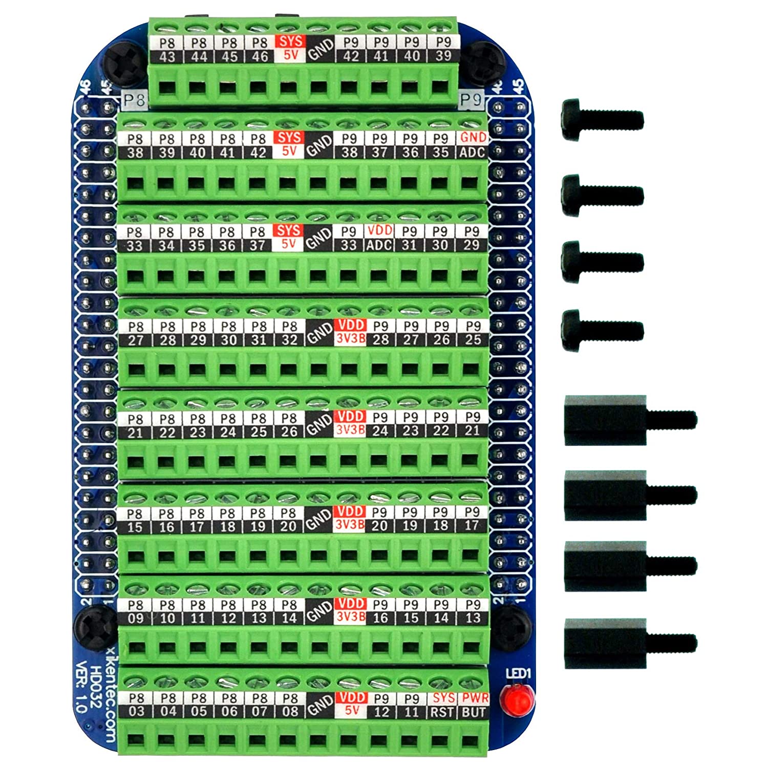 Screw Terminal Block Breakout Board Module for BeagleBone Black